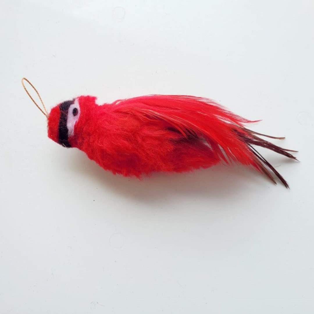 Charlie Cardinal Bird Cat Toy Teaser by Tiga Toys,feather,interactive ...