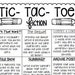 Reading Response Fiction Tic Tac Toe Menu Choice Board - Etsy Canada