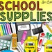 Back to School Supplies Clipart - Etsy
