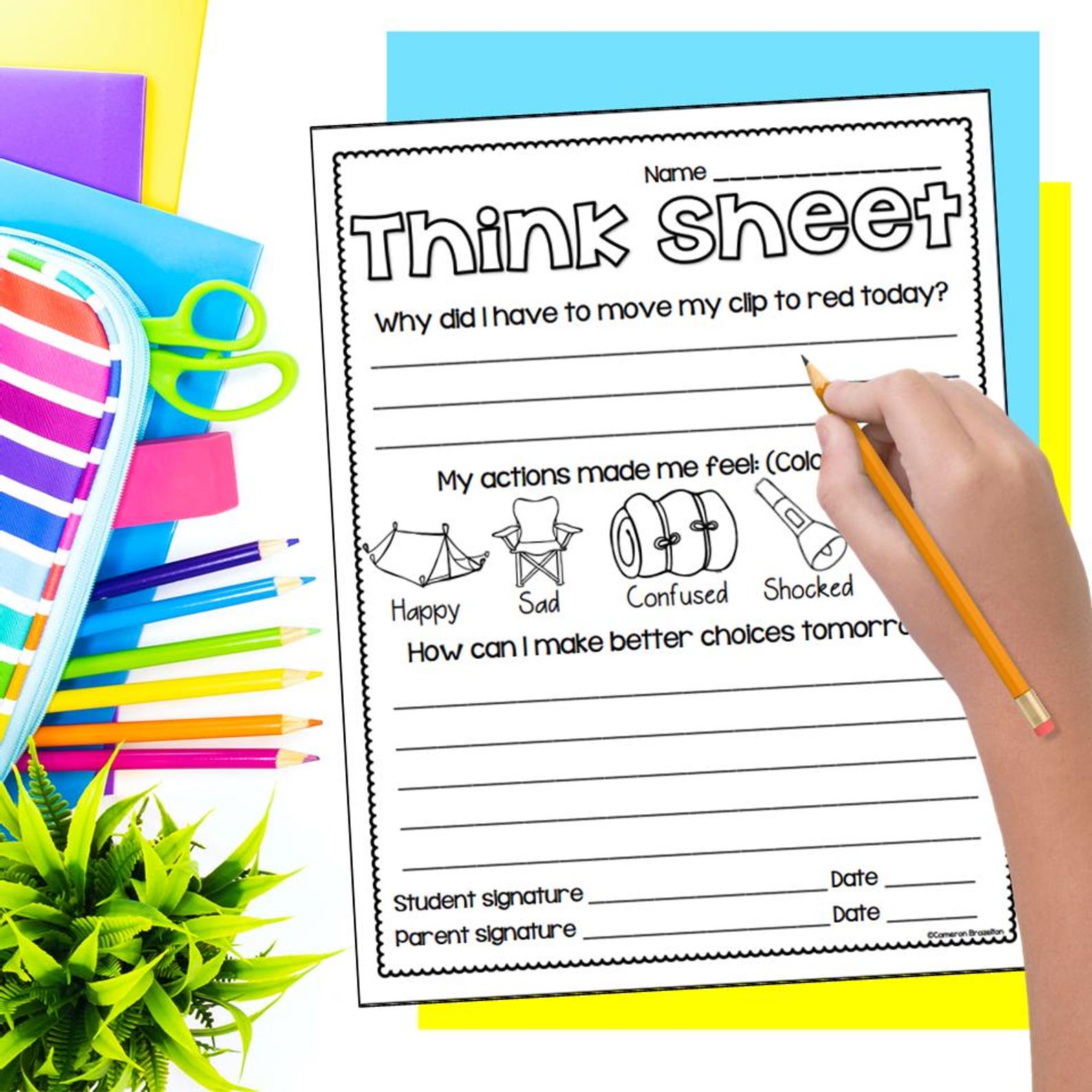 Behavior Clip Chart Camping Camp Out Theme for Classroom Management ...