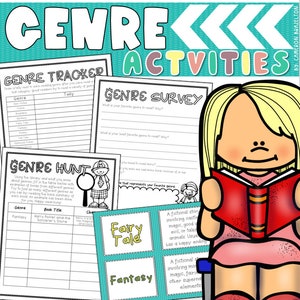Reading Genre Activities (matching Game, Surveys, Quiz, Book Review) - Etsy
