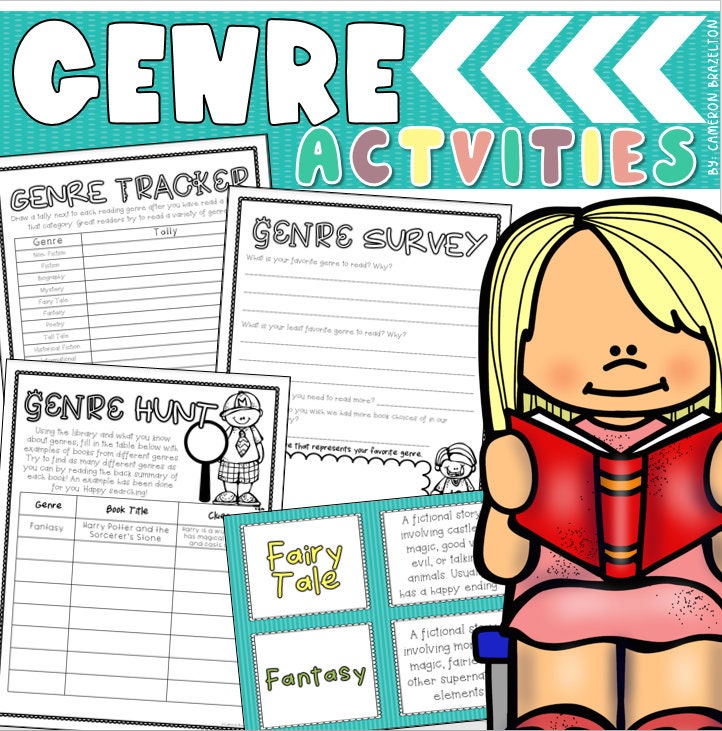 Reading Genre Activities (matching Game, Surveys, Quiz, Book Review) - Etsy