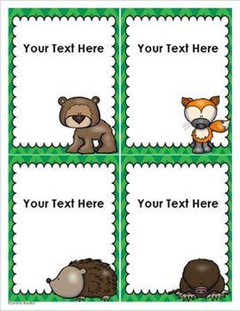 Woodland Animals Forest Camping Theme Classroom Labels Decorations ...