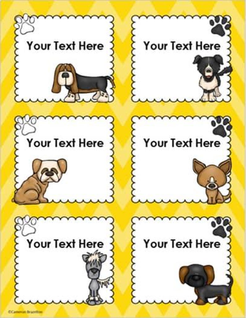 Dog Theme Editable Classroom Labels Decorations Powerpoint INSTANT ...