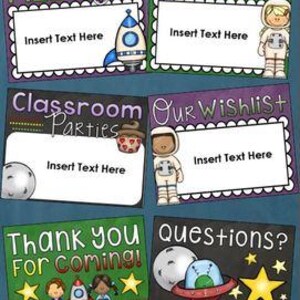 Back to School Open House Meet the Teacher Outer Space Powerpoint ...