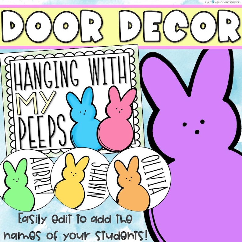 Spring Easter Bunny Peeps Bulletin Board Display Door Decoration ...