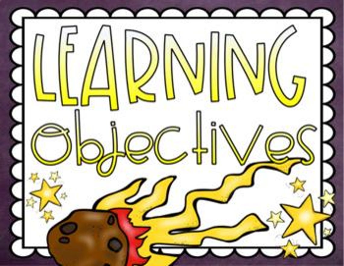 Learning Targets Bulletin Board Objectives Posters Outer Space Editable ...