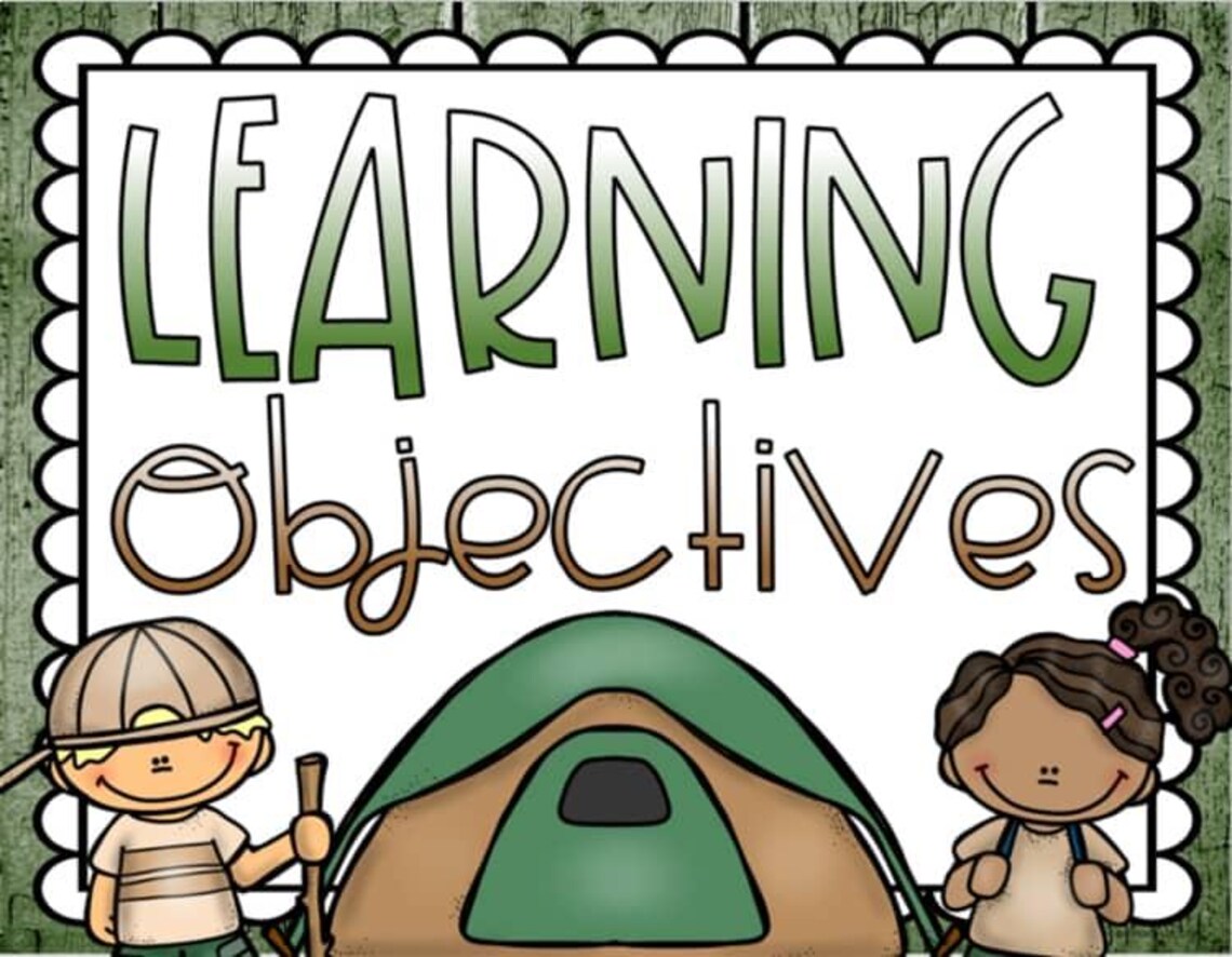 Learning Targets Bulletin Board Objectives Posters Camping Camp Out ...