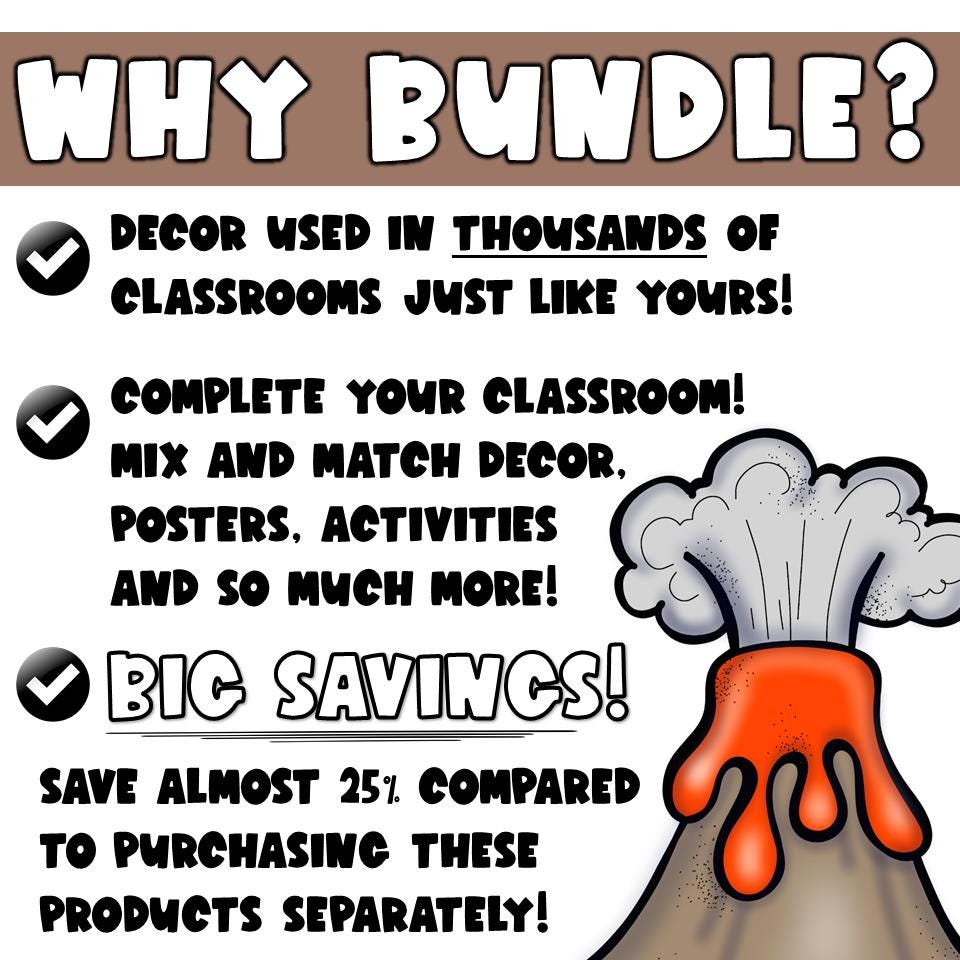 Dinosaur Dino Class Decor Bundle (posters, Binder Covers, Schedule ...