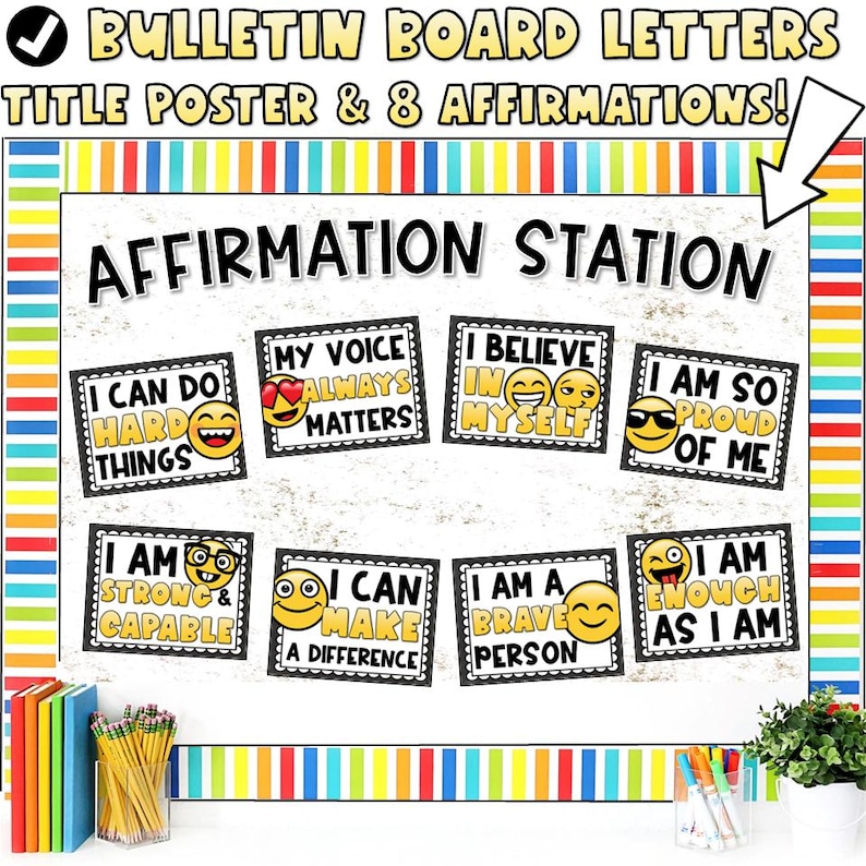 Emoji Affirmation Station Posters: Classroom Confidence-building ...