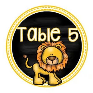 Table Numbers Signs Jungle Safari Theme Editable - Etsy