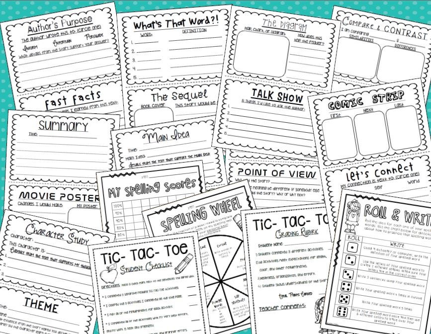Reader's Response: Reading, Writing, and Spelling Choice Boards Bundle ...