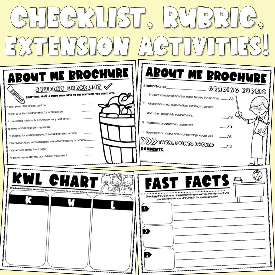 All About Me Brochure: Back to School Activity, Fun Worksheet (digital ...