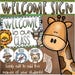 Welcome to Our Classroom Door Sign Display Jungle Safari Theme Editable ...