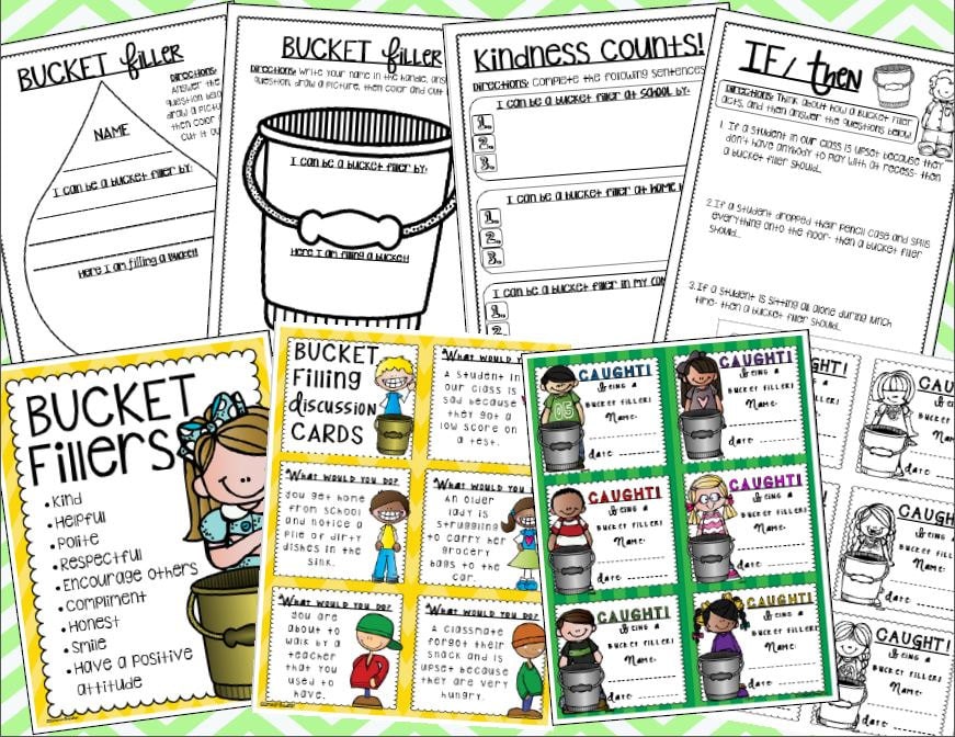 Bucket Filling: Slips, Forms, Activities, Posters, Poems and More! - Etsy