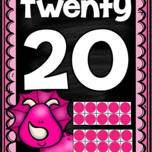 Number Posters Signs 0-20 Ten Frames Dinosaur Theme INSTANT DOWNLOAD - Etsy