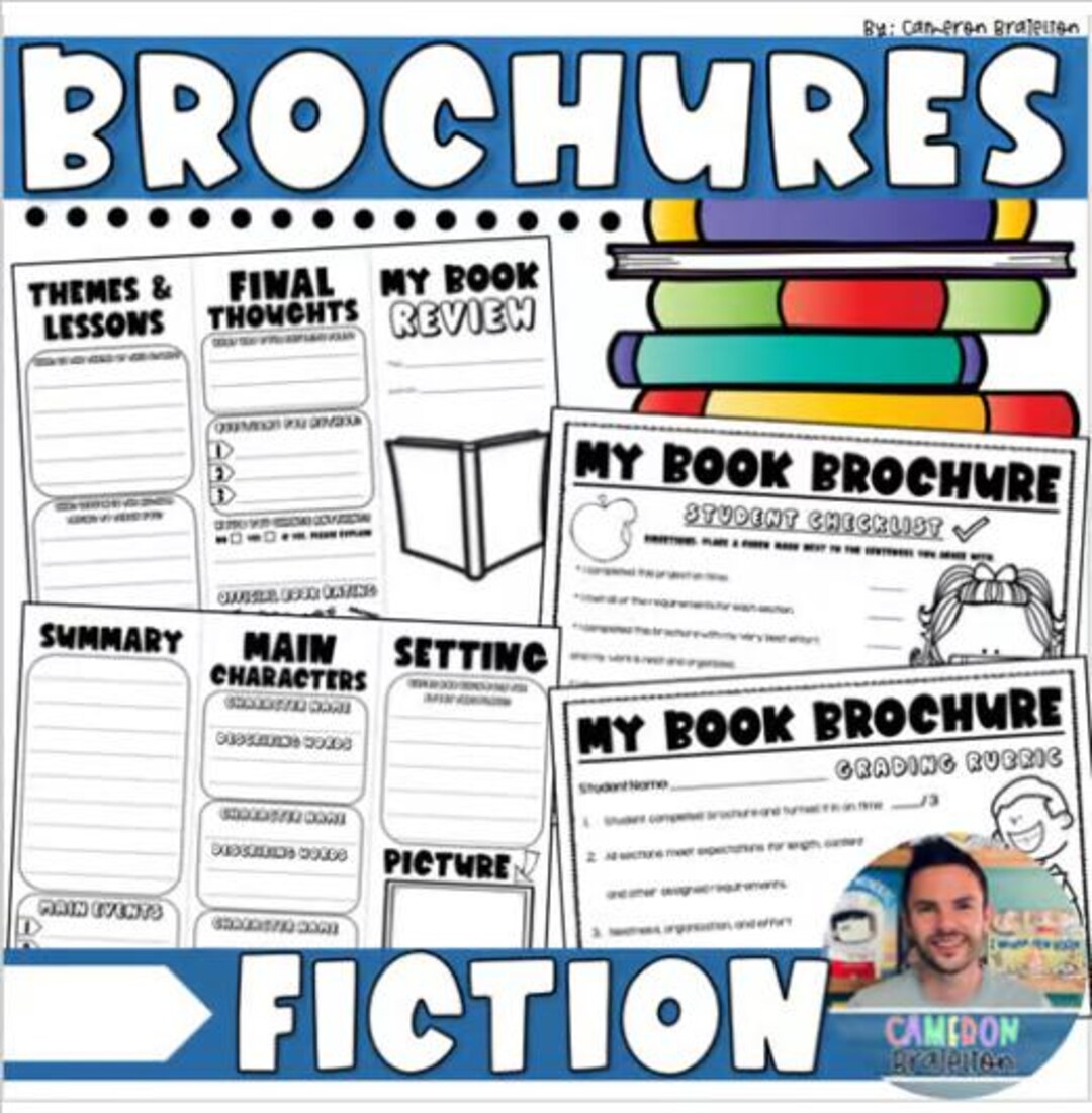 Fiction Reading Book Review Brochure Project Trifold - Etsy