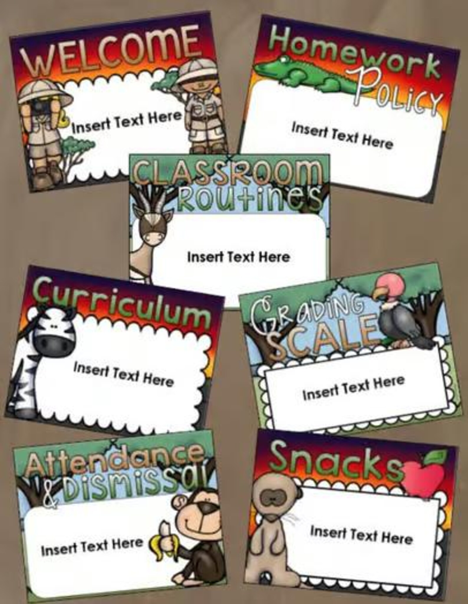 Back to School Open House Meet the Teacher Jungle Safari Powerpoint ...