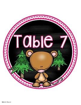 Table Numbers Signs Woodland Animals Forest Theme INSTANT DOWNLOAD - Etsy