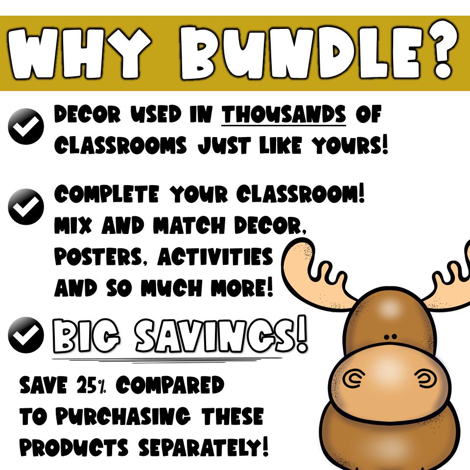 Woodland Animals Theme Classroom Decor Bundle (behavior Chart, Labels ...