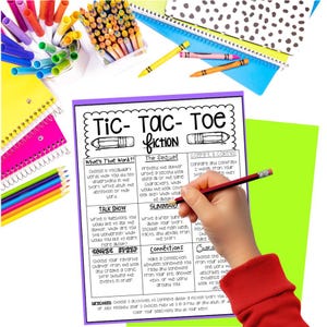 Fiction Reading Response Tic Tac Toe Choice Board Printable Instant ...