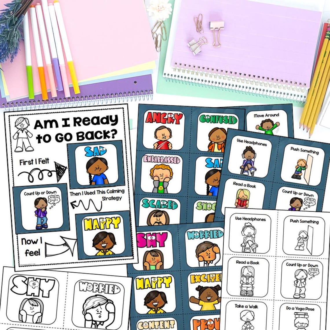 Calm Down Corner Visual Cards | Coping Strategies & Self-reflection ...