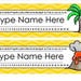 Name Tags Plates Desk Labels Dinosaur Theme Editable INSTANT DOWNLOAD ...