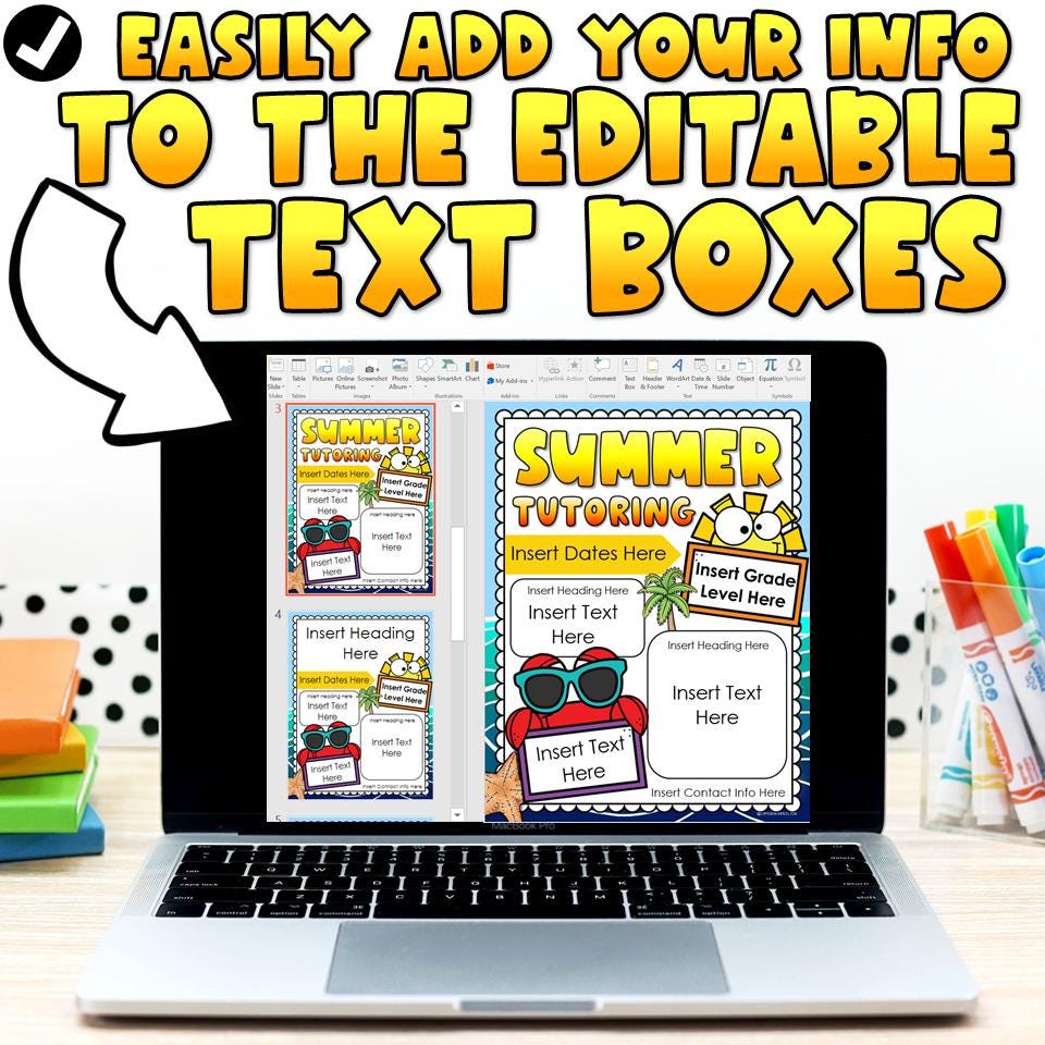 Editable Summer and After School Tutoring Flyer Template for Teachers ...
