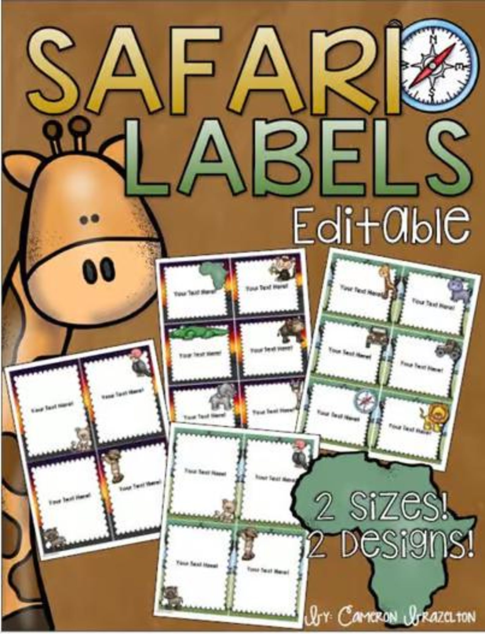 Jungle Safari Theme Classroom Labels Decorations Editable INSTANT ...