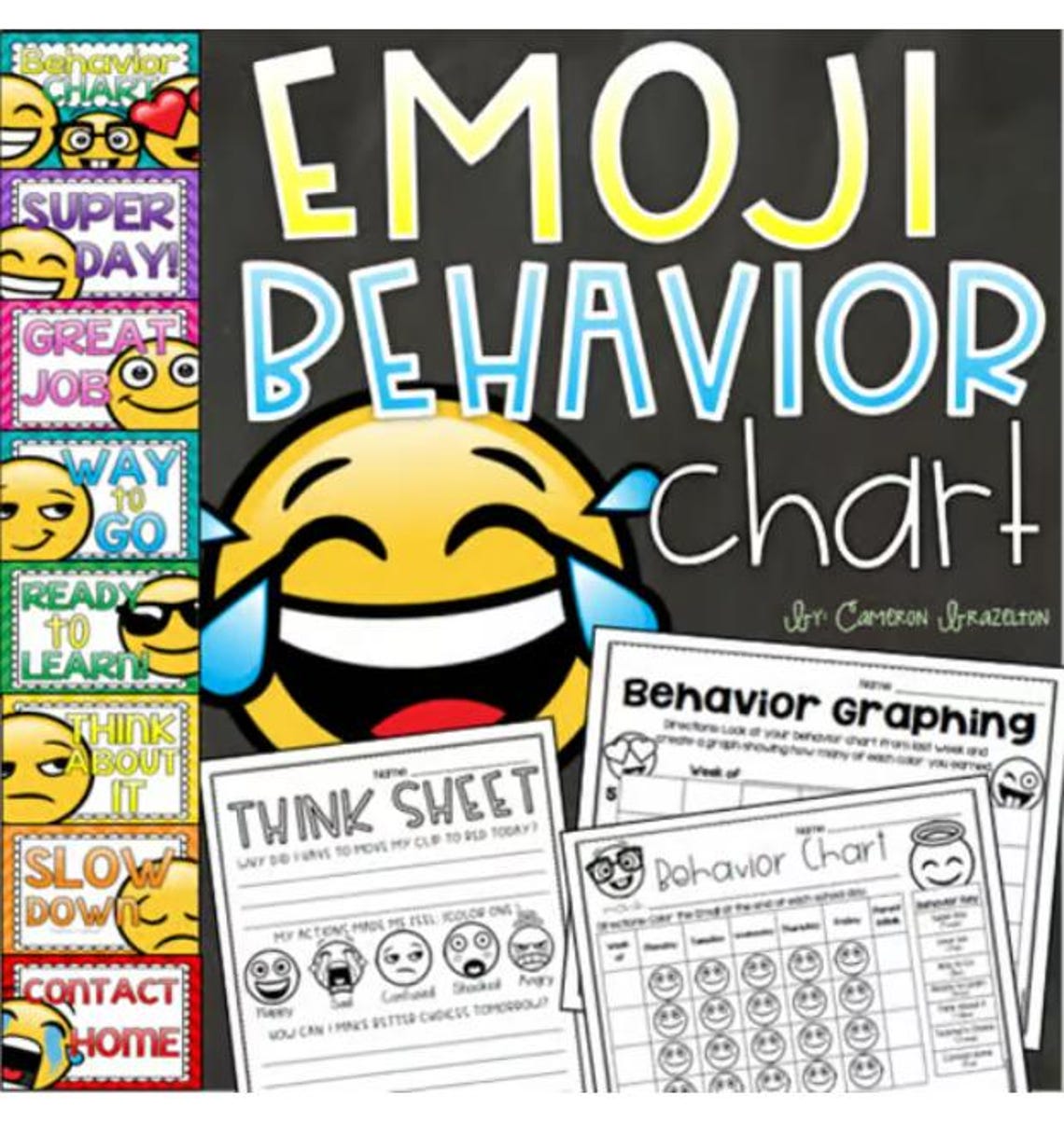 Behavior Clip Chart Emoji Smiley Face Theme for Classroom Management ...