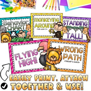 Behavior Clip Chart Jungle Safari Theme INSTANT DOWNLOAD - Etsy