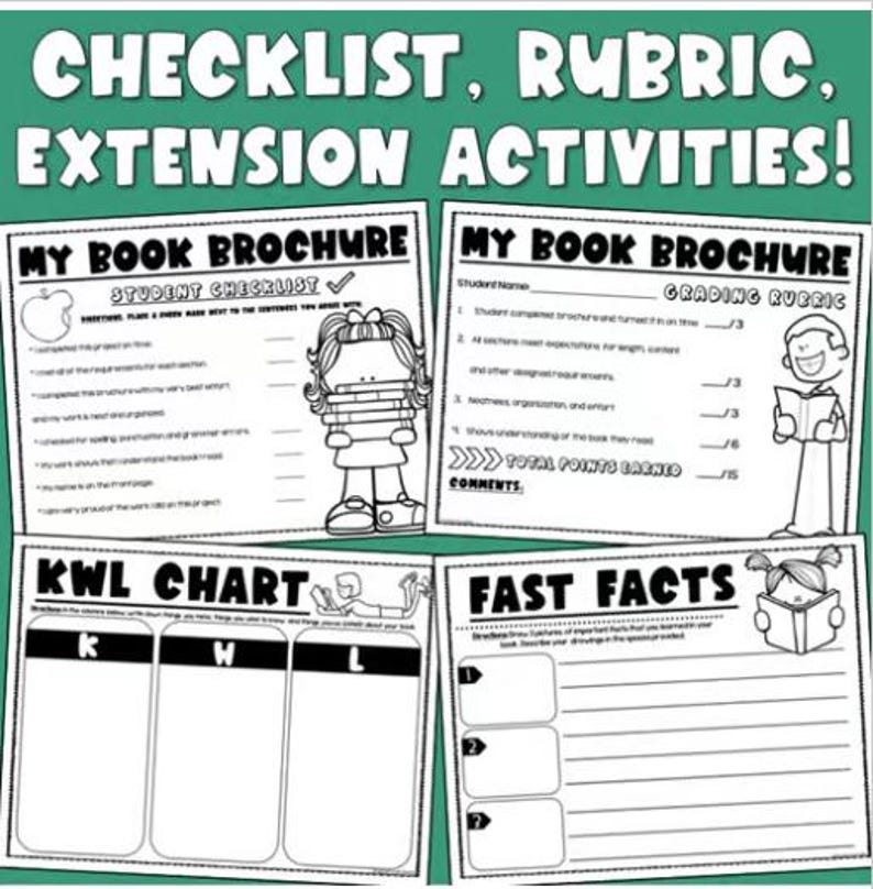 Non Fiction Reading Book Review Brochure Project Trifold - Etsy