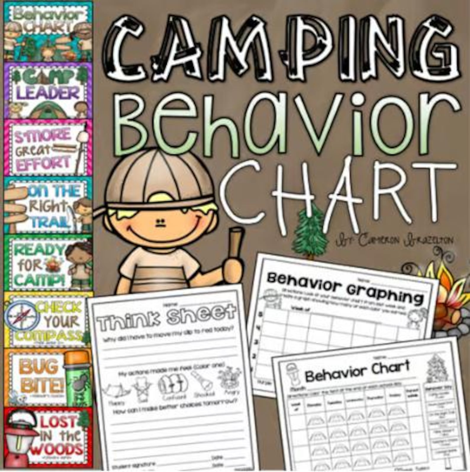 Behavior Clip Chart Camping Camp Out Theme for Classroom Management ...