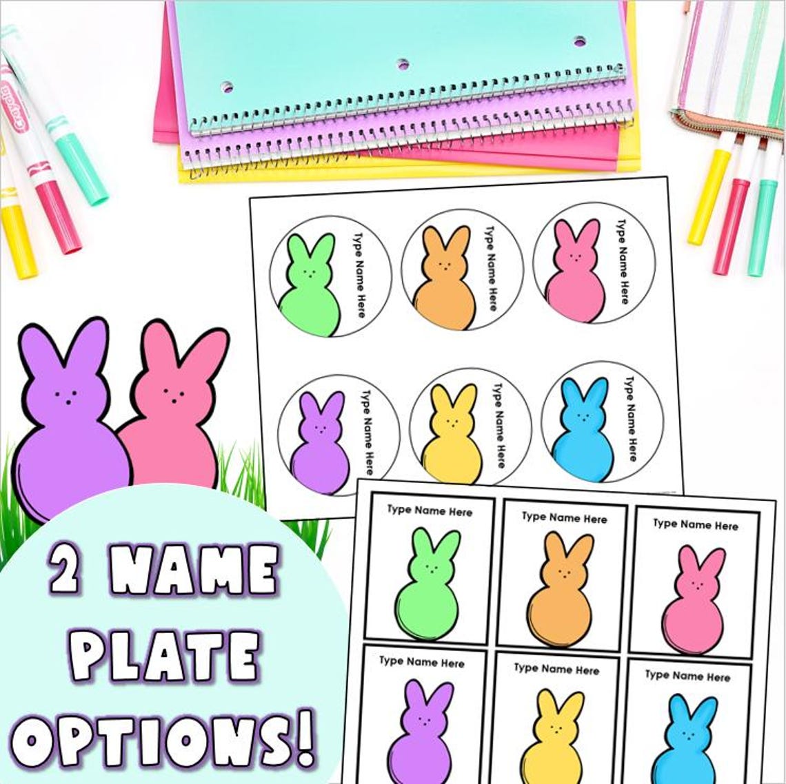 Spring Easter Bunny Peeps Bulletin Board Display Door Decoration ...