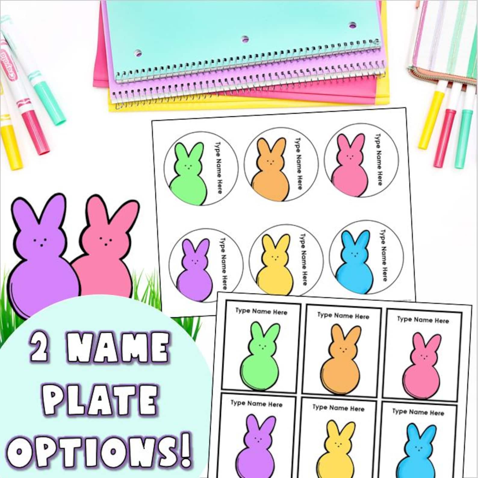 Spring Easter Bunny Peeps Bulletin Board Display Door Decoration ...