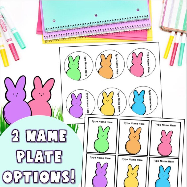 Spring Easter Bunny Peeps Bulletin Board Display Door Decoration ...