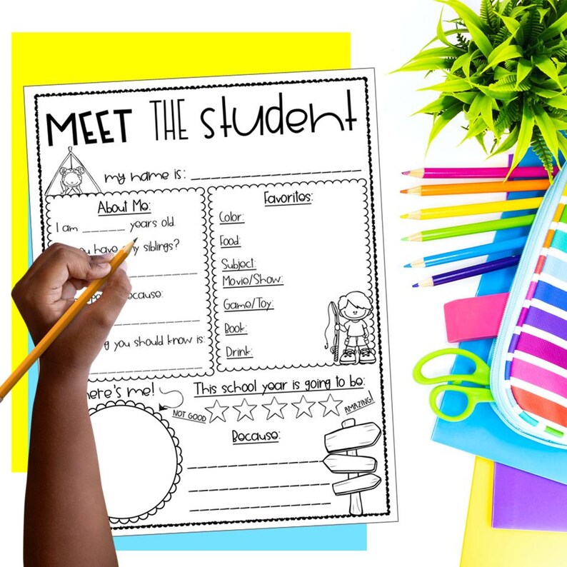 Meet the Teacher Editable Handout Back to School All About Me Camping ...
