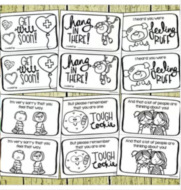 Get Well Soon Cards Mini Book Activity for Sick Students or Class - Etsy