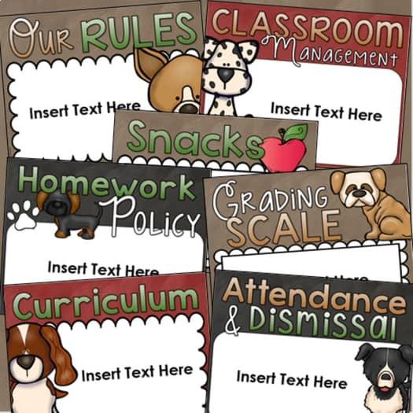 Back to School Open House Meet the Teacher Dog Theme Editable INSTANT ...