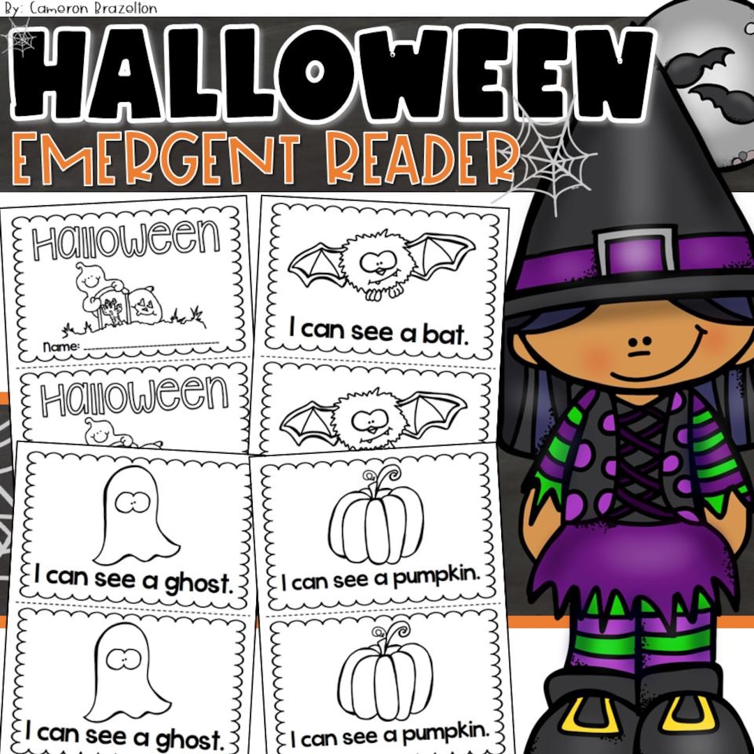 Halloween Emergent Reader Book: Sight Words for Guided Reading (instant ...
