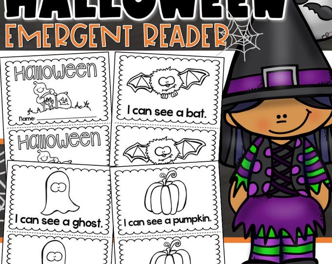 Halloween Emergent Reader Book: Sight Words for Guided Reading (instant ...