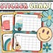 Positive Behavior Sticker Chart Reward Incentives Groovy Retro Vibes ...