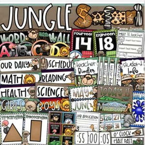 Jungle Safari Classroom Decorations and Management Mega Bundle - Etsy