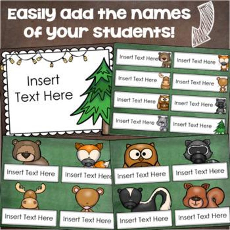 Happy Birthday Bulletin Board Display Posters Woodland Animals Theme ...