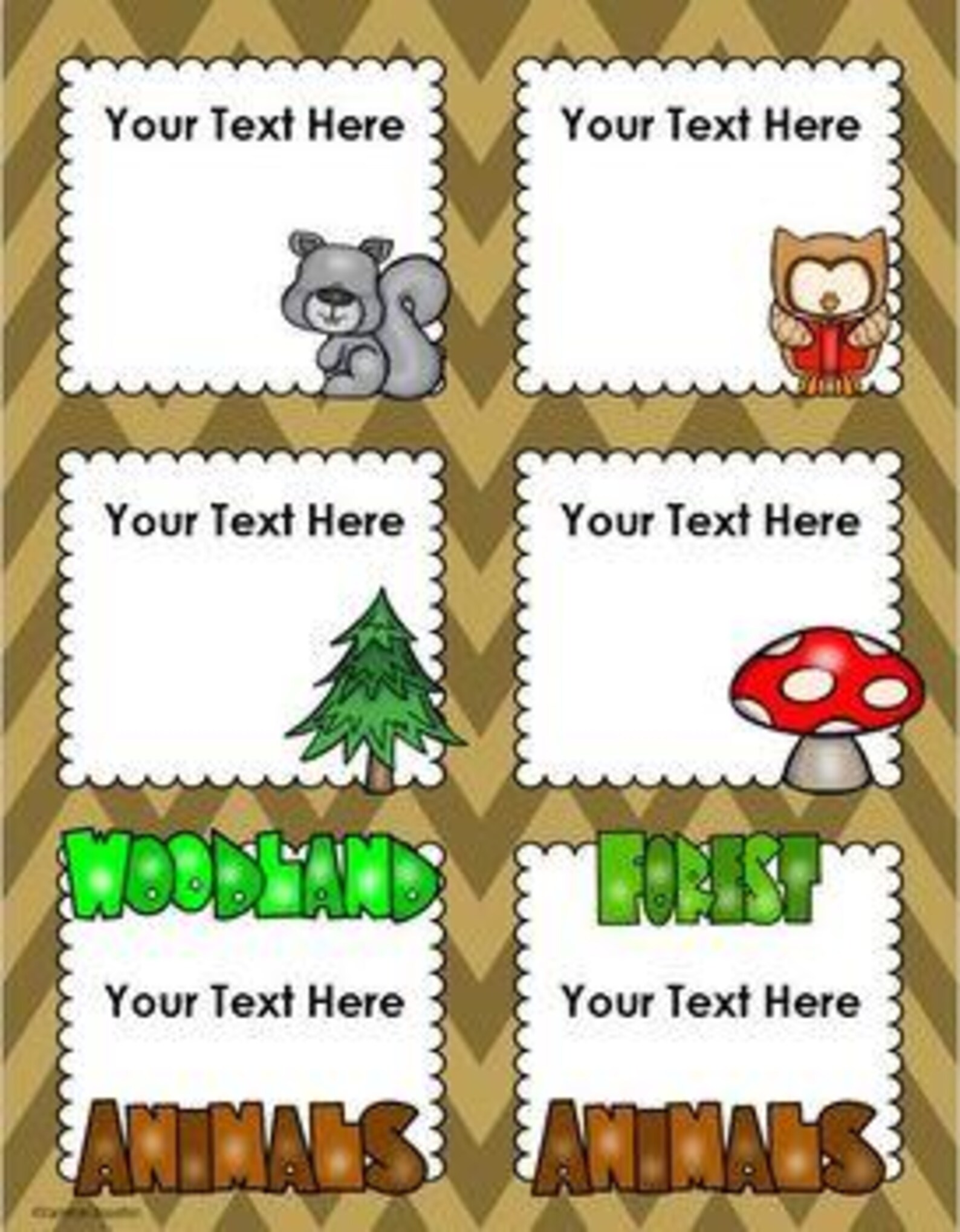 Woodland Animals Forest Camping Theme Classroom Labels Decorations ...