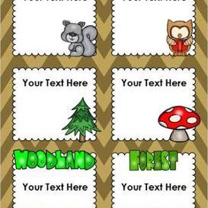Woodland Animals Forest Camping Theme Classroom Labels Decorations ...