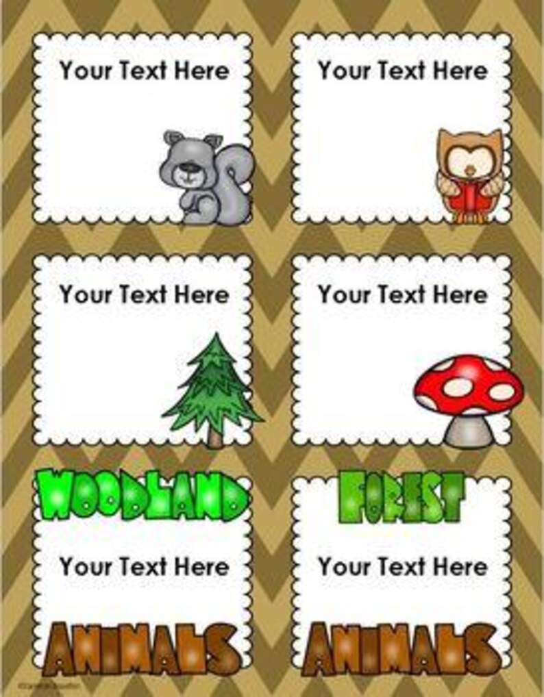 Woodland Animals Forest Camping Theme Classroom Labels Decorations ...