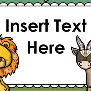 Welcome to Our Classroom Door Sign Display Jungle Safari Theme Editable ...