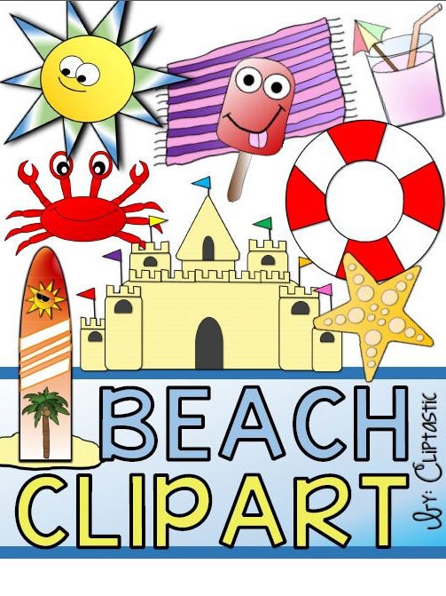 Beach Summer Clipart for Personal or Commercial Use - Etsy