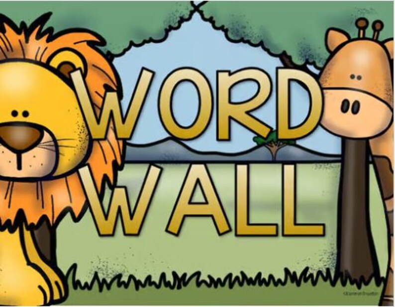 Word Wall Labels Alphabet Letter Cards Jungle Safari Theme INSTANT ...